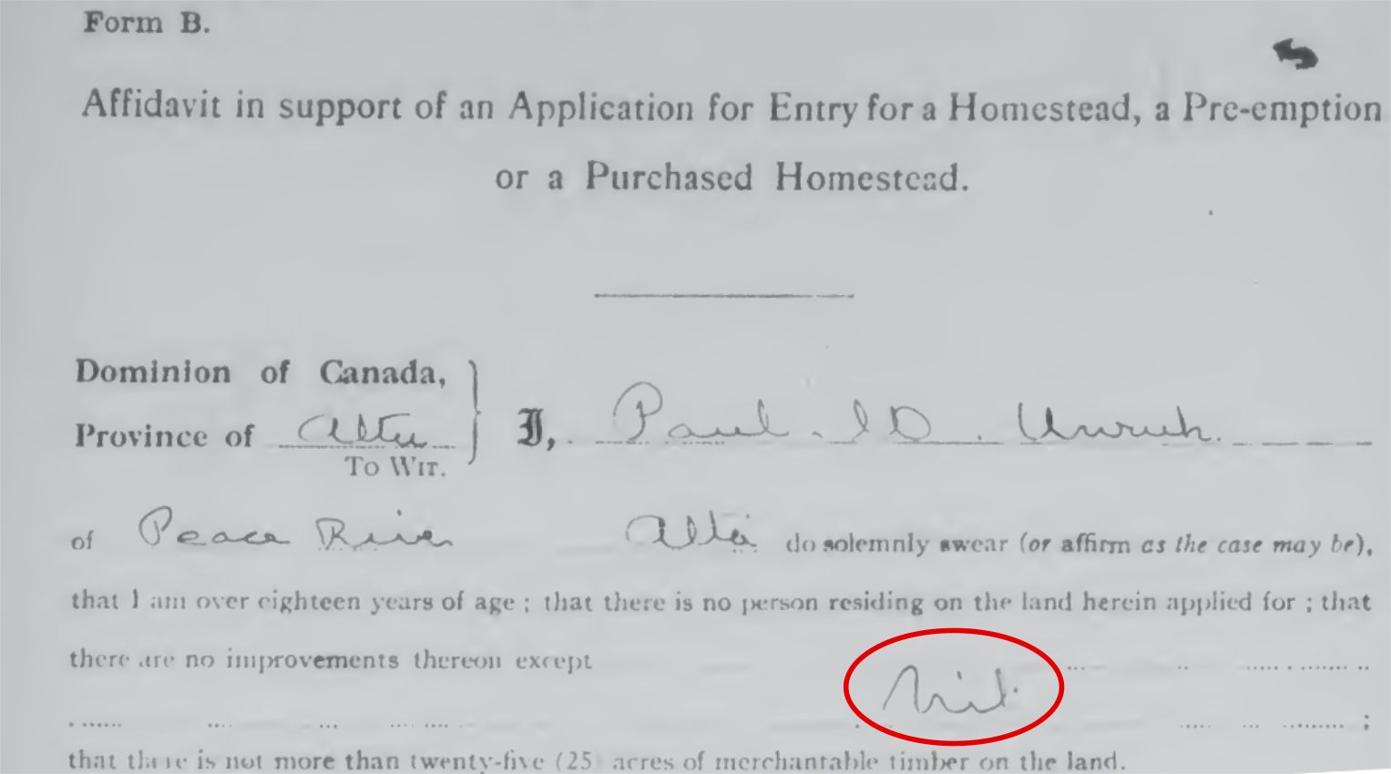 How Homestead Records Can Help Archaeology: An Example from Peace River ...