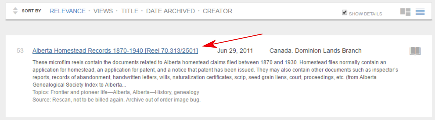 Index to Alberta Homestead Records 1870 to 1930 - Ember Archaeology